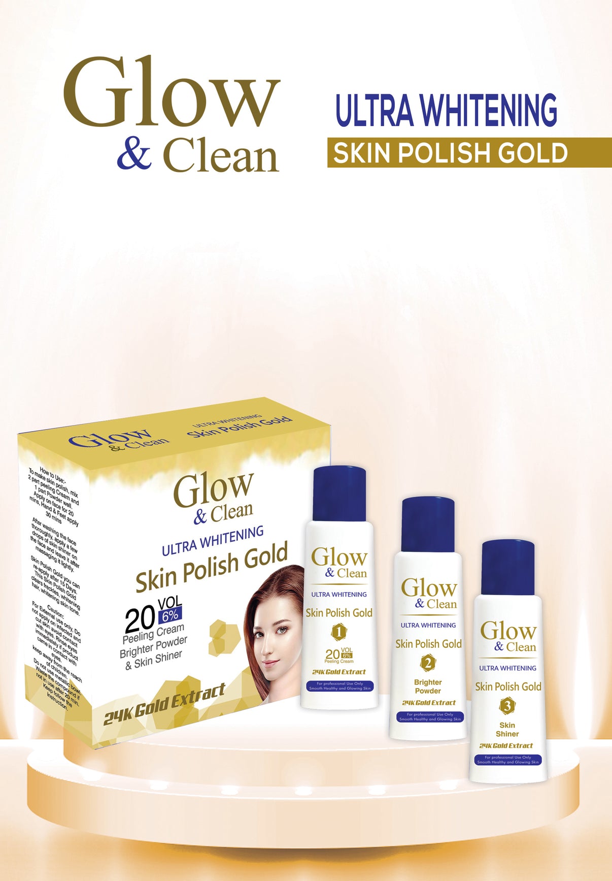 Glow & Clean Ultra Whitening Skin Polish (Gold) – Ameenbeautytips (Glow ...